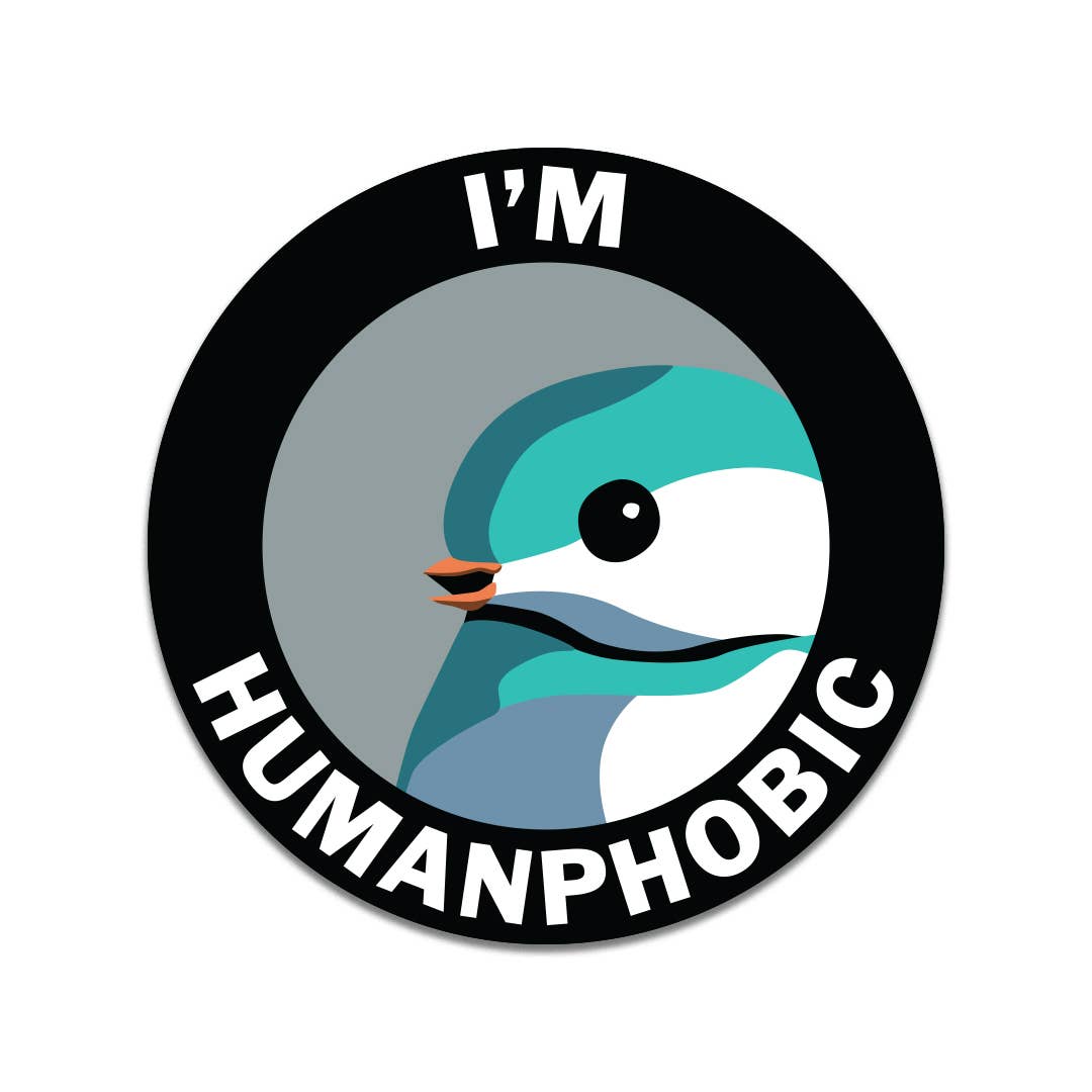 Humanphobic Vinyl Bird Sticker – Neel's Nursery